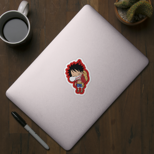 Luffy Sleeping Luffy Sticker Teepublic